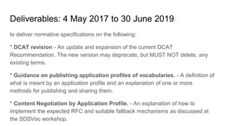 W3C Data Exchange Working Group - an update | PPT