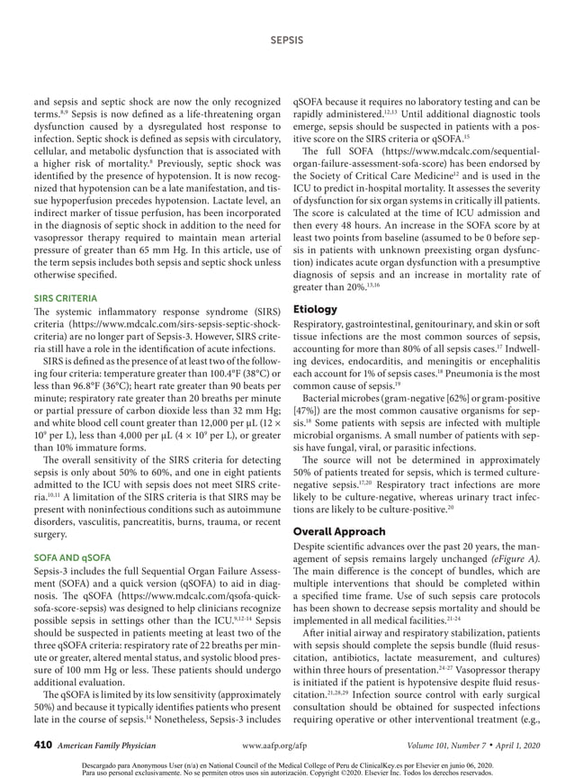 Dx y tx de sepsis 2020 | PDF