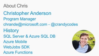 Chris Anderson and Yochay Kiriaty - Serverless Patterns with Azure ...