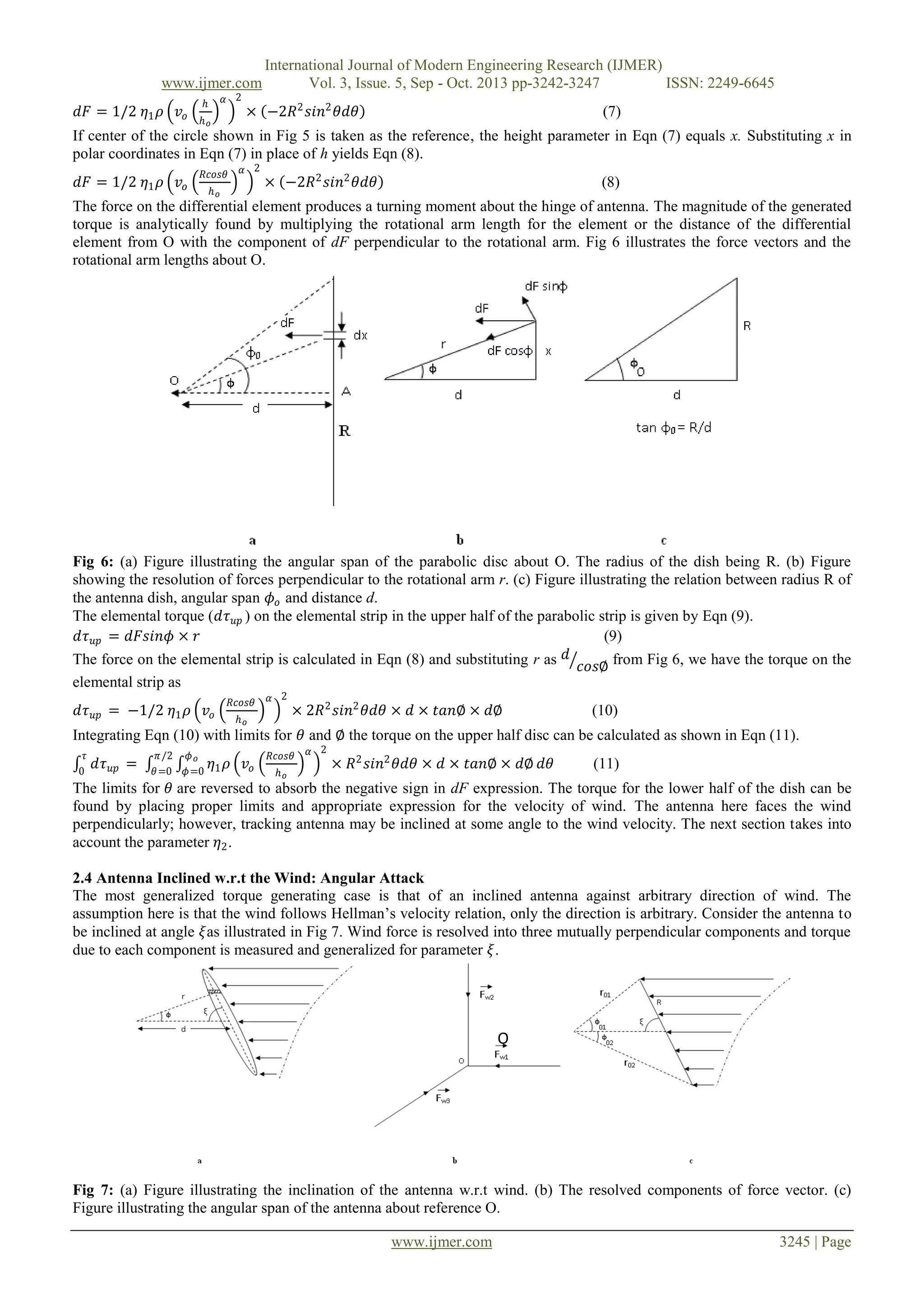 Analytic Model of Wind Disturbance Torque on Servo Tracking Antenna | PDF