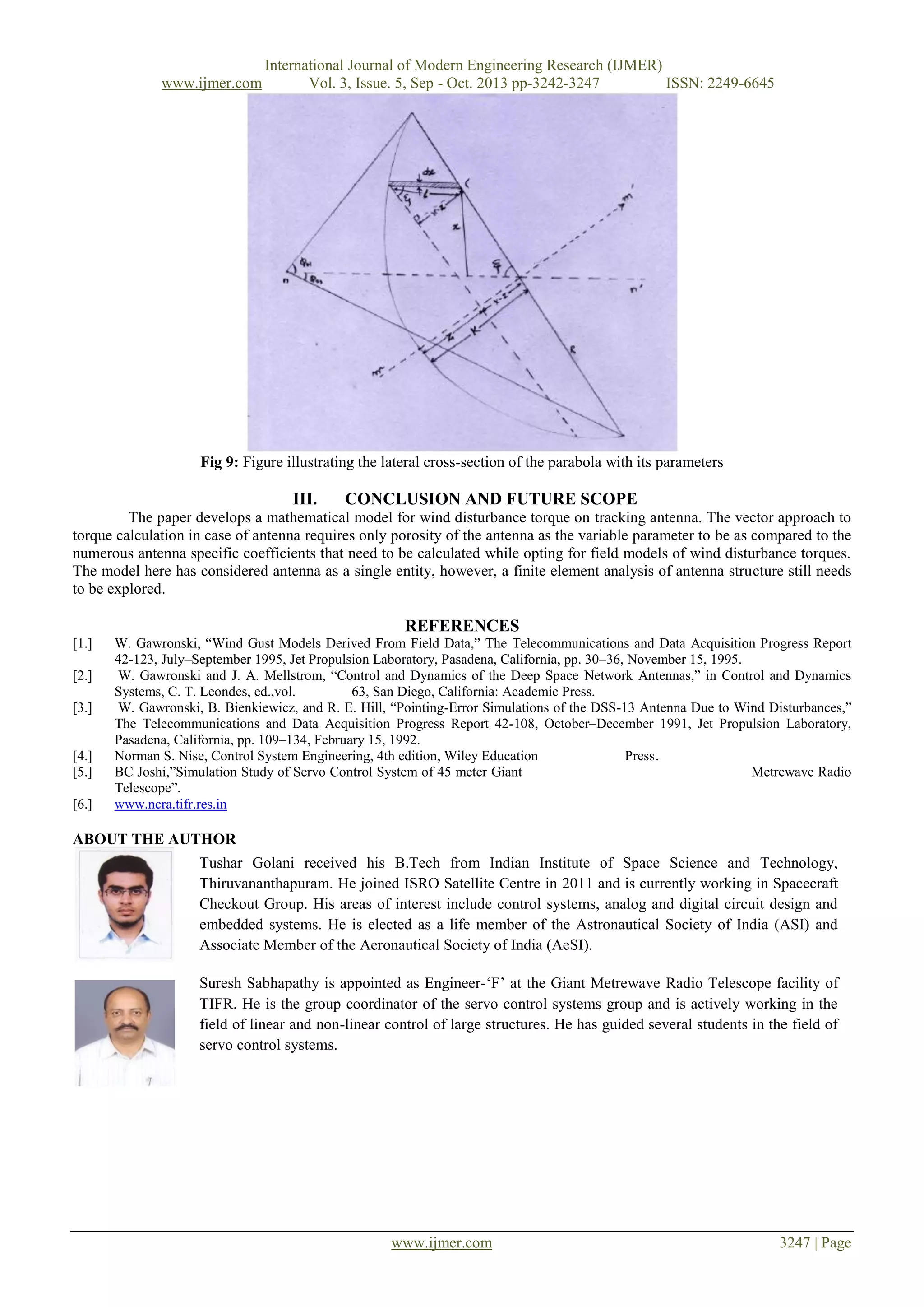 Analytic Model of Wind Disturbance Torque on Servo Tracking Antenna | PDF