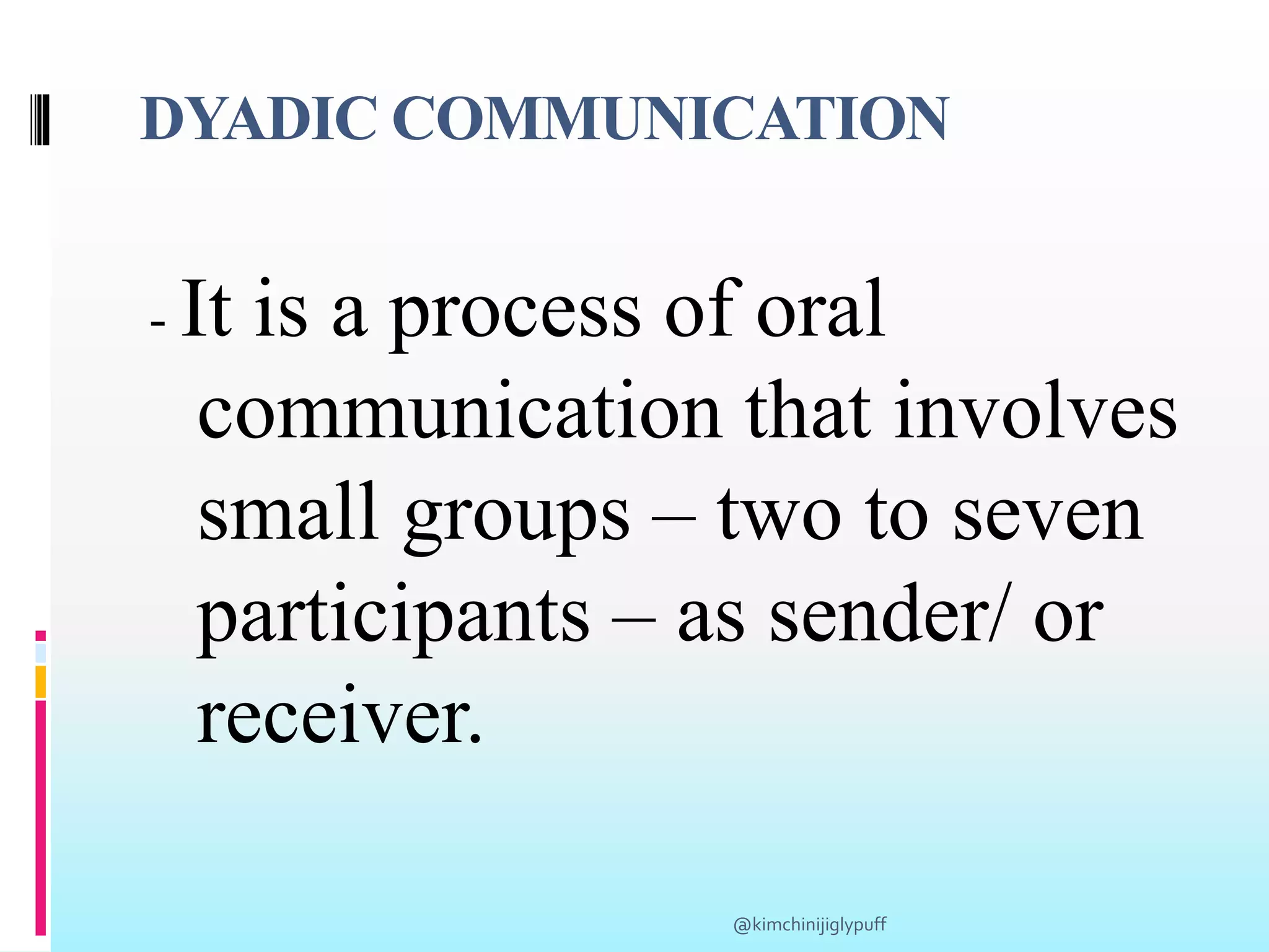 Dyadic Communication | PPSX