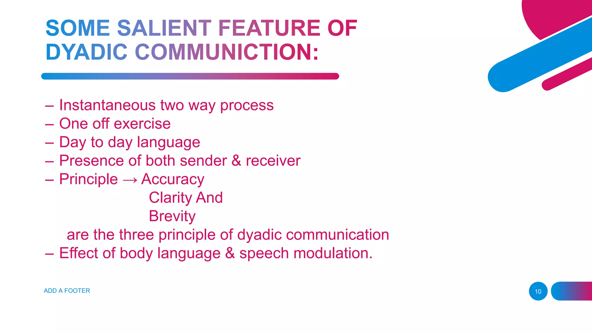 Dyadic communication omesh and purushoth | PPTX