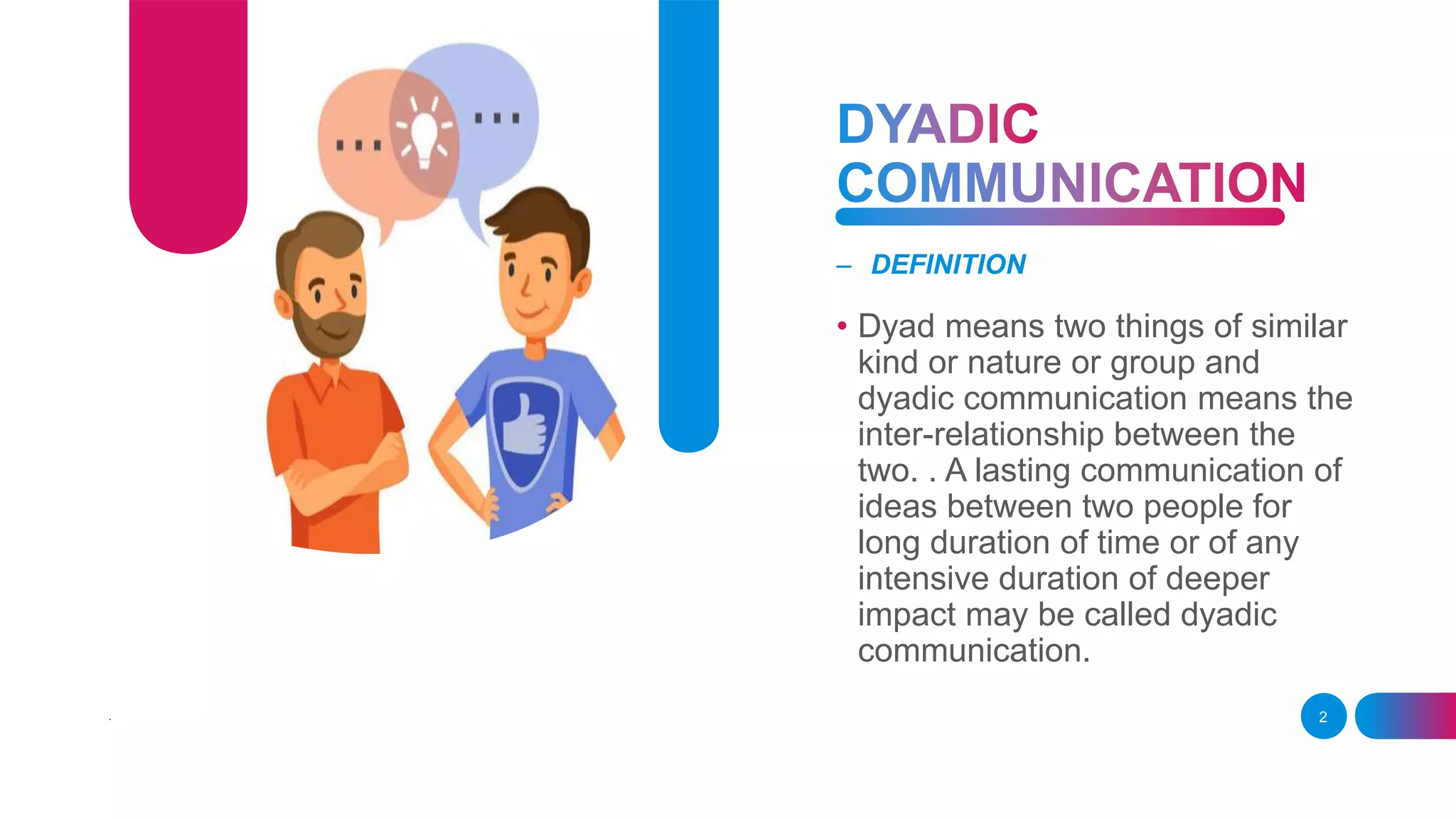 Dyadic communication omesh and purushoth | PPTX