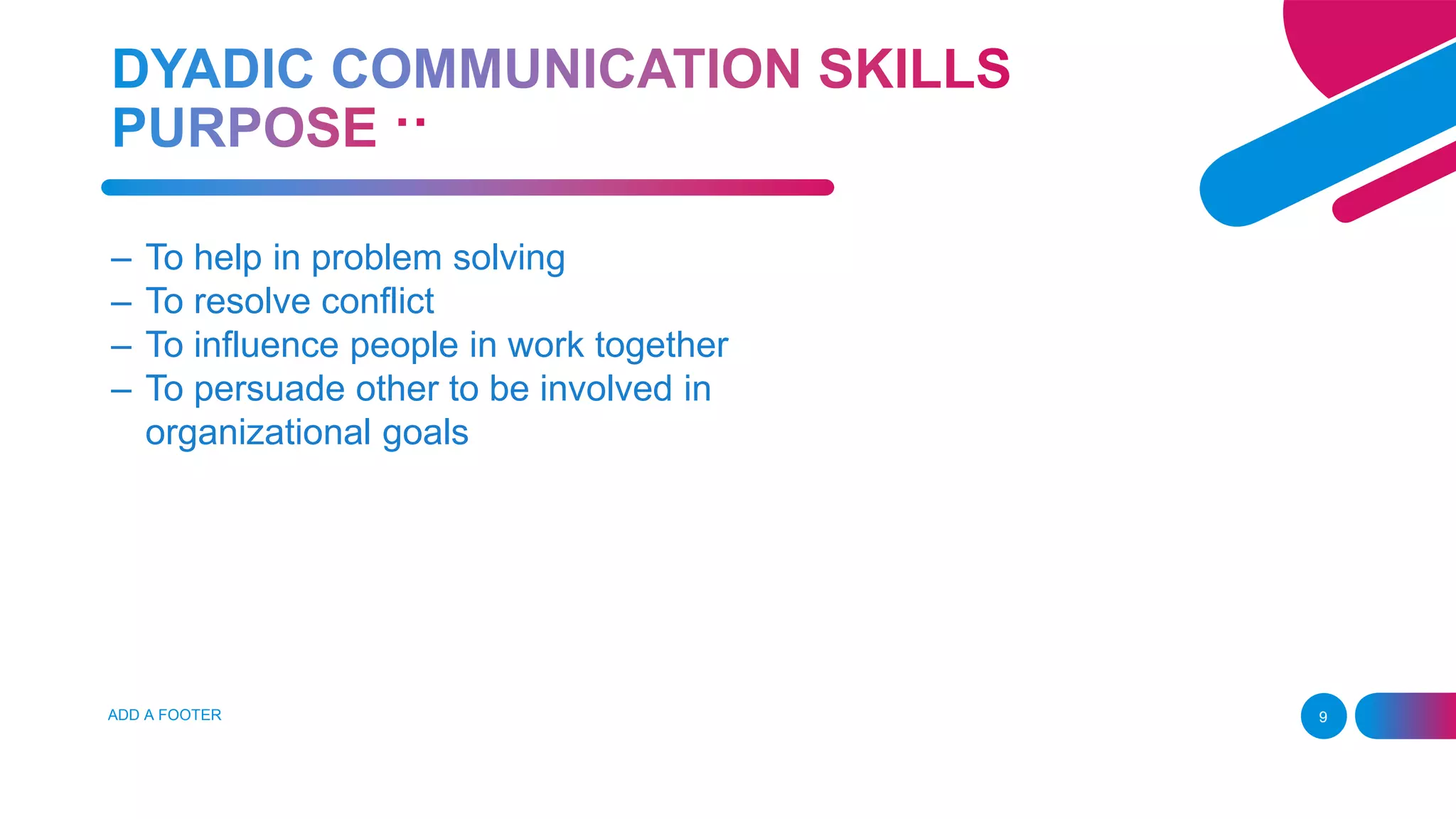 Dyadic communication omesh and purushoth | PPTX