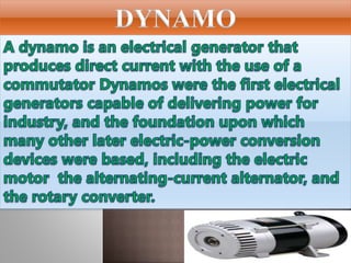 Dyanmo | PPTX | Power and Energy Industry | Industries