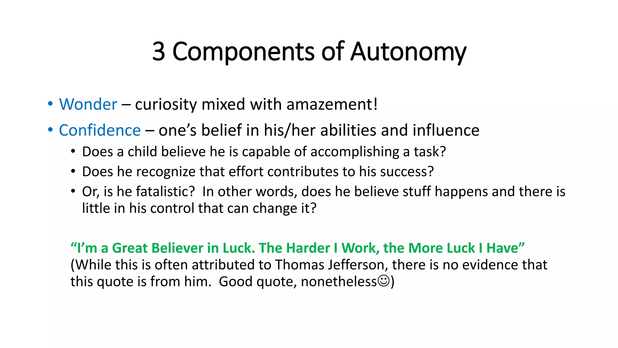 Fostering autonomy | PPTX