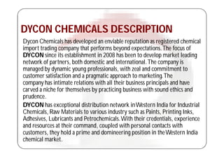 Dycon chemicals | PDF | Business Administration | Business
