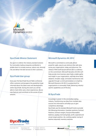 DycoTrade Brochure | PDF