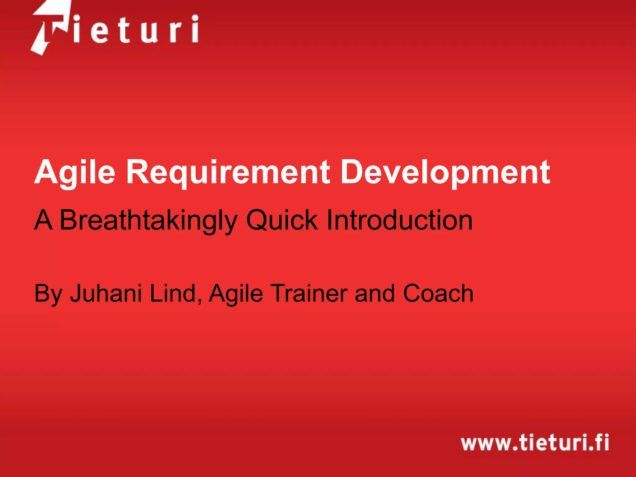 Agile Requirement Development - A Breathtakingly Quick Introduction | PPT