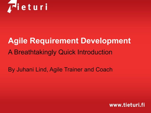 Agile Requirement Development - A Breathtakingly Quick Introduction | PPT