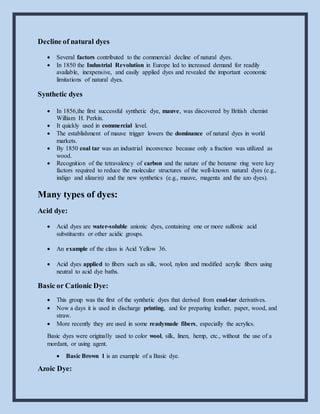 Dye | DOCX | Chemistry | Science