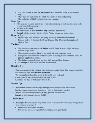 Dye | DOCX | Chemistry | Science