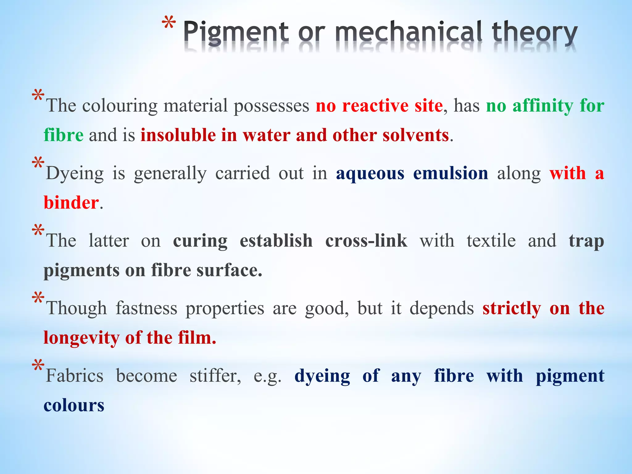 Dye fiber interactions | PPTX