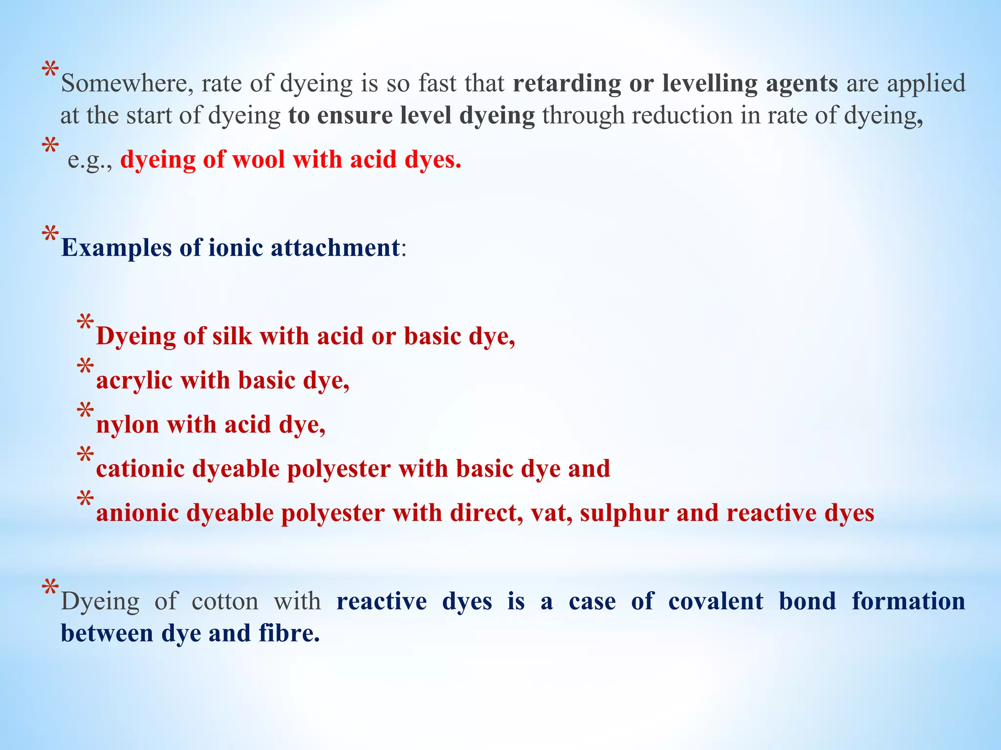 Dye fiber interactions | PPTX