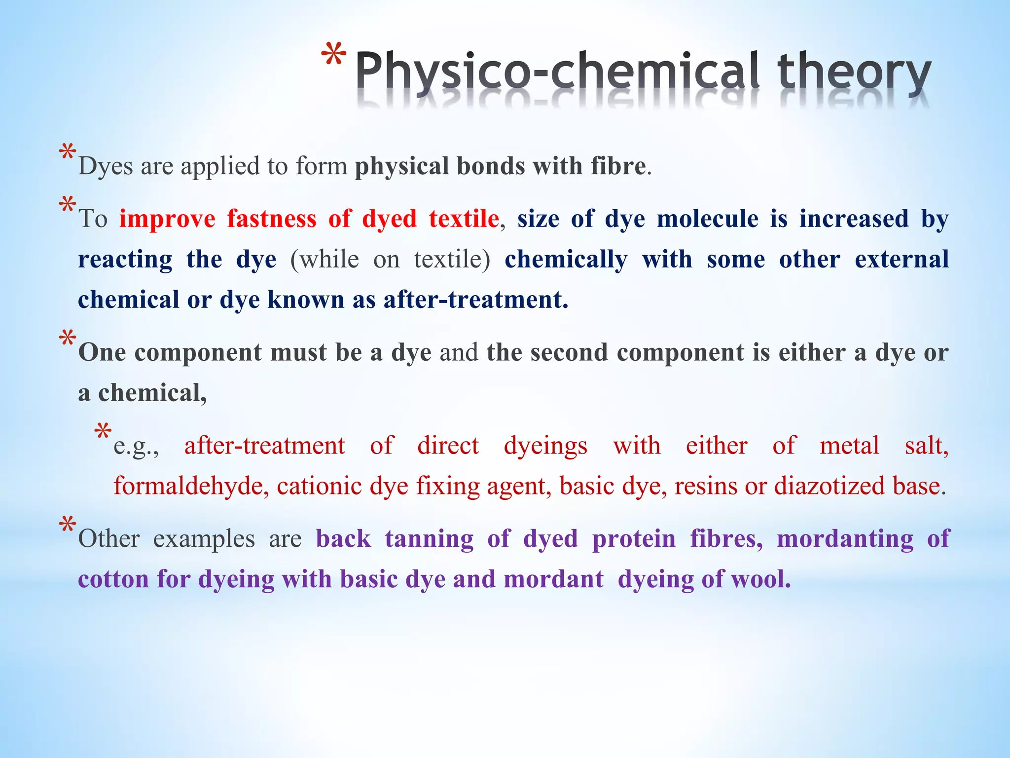 Dye fiber interactions | PPTX