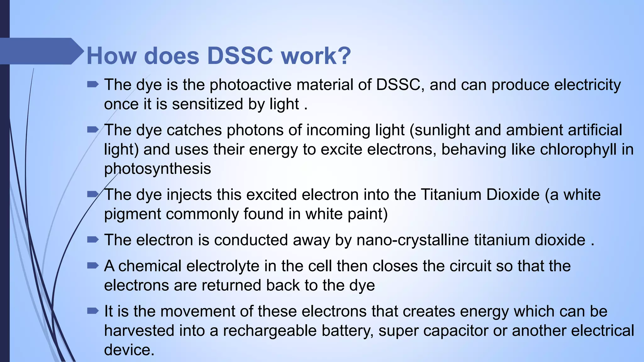 Dye sensitized solar cells | PPTX