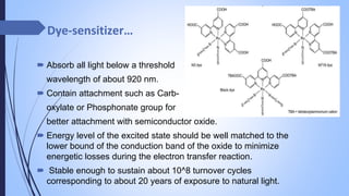 Dye sensitized solar cells | PPTX