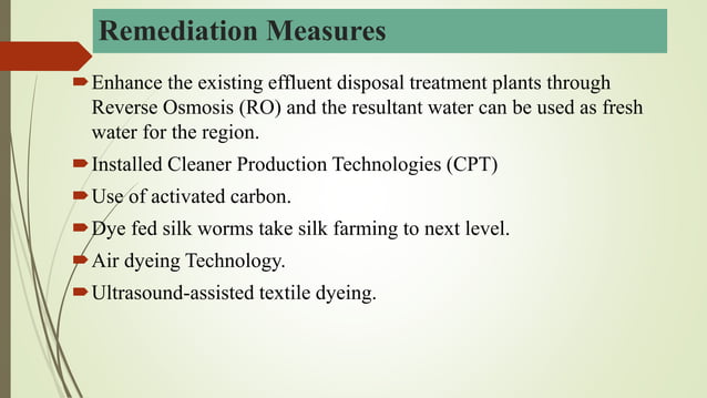 Dye and its impact | PPTX | Environmental Services Industry | Industries