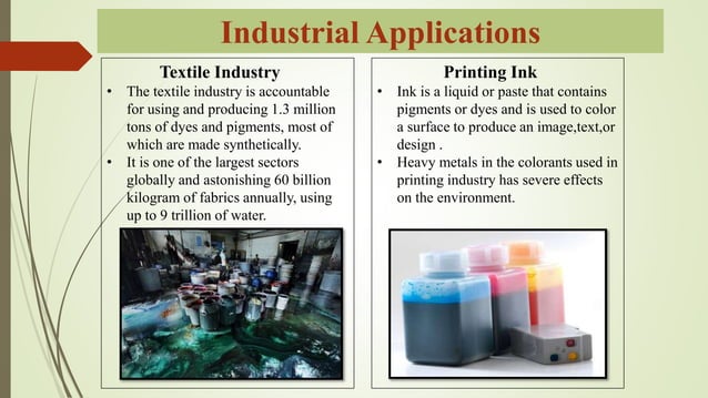 Dye and its impact | PPTX | Environmental Services Industry | Industries