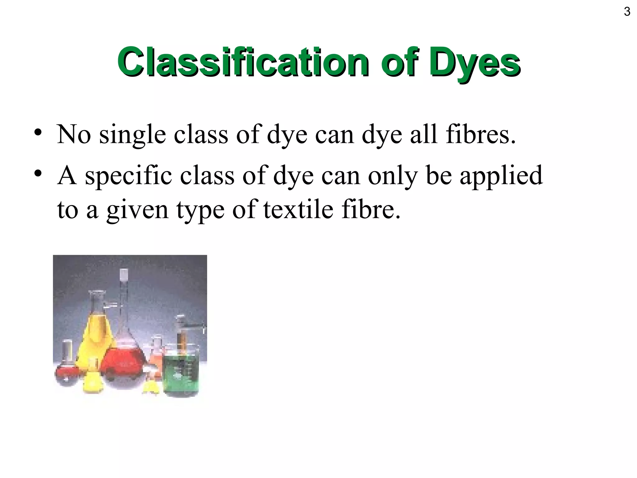 Dye classification . | PPT