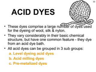 Dye classification . | PPT