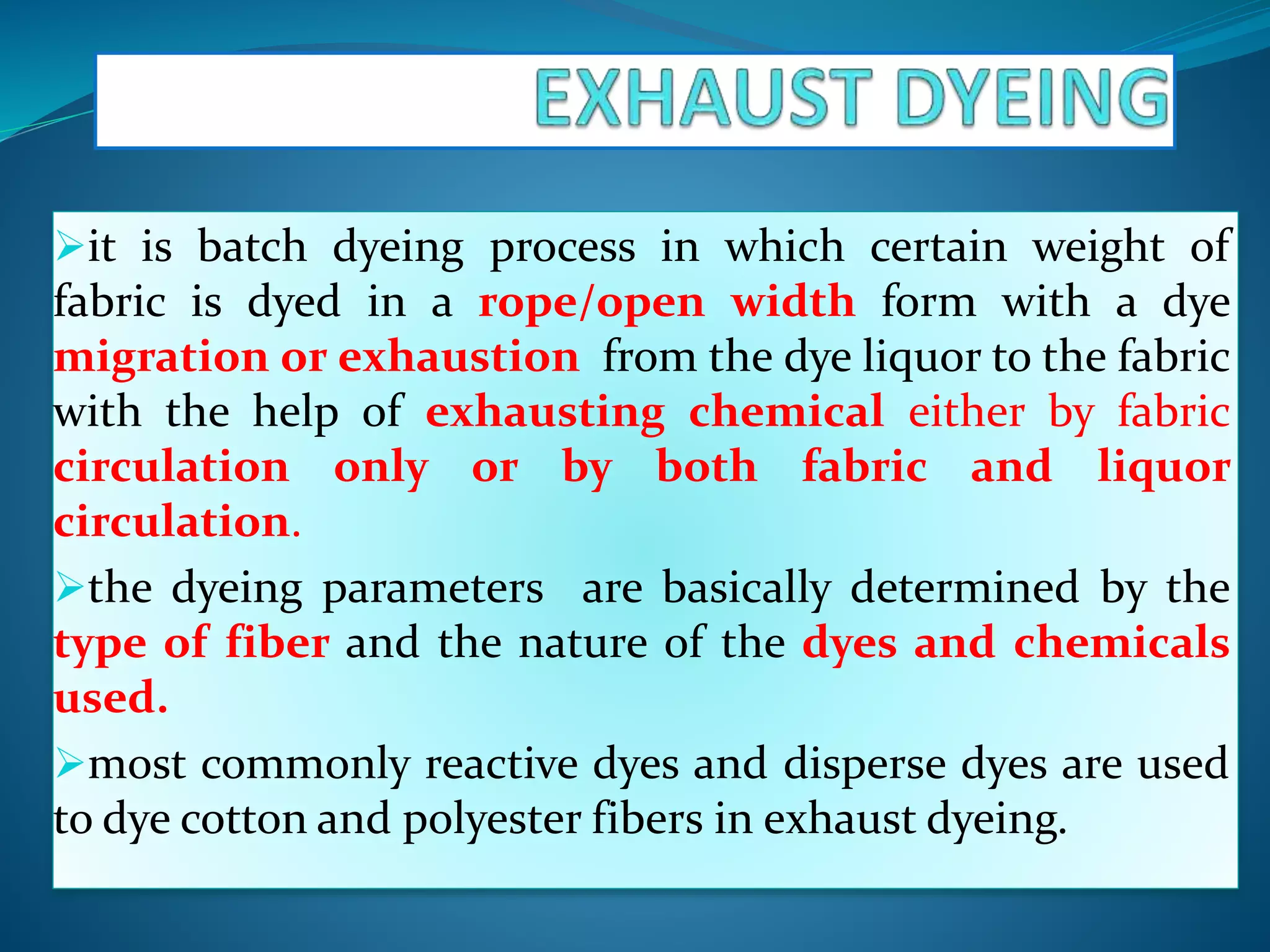 reactive Dyeing of cotton knitted fabrics | PPTX