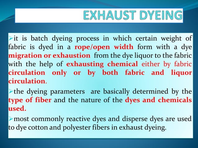 reactive Dyeing of cotton knitted fabrics | PPTX