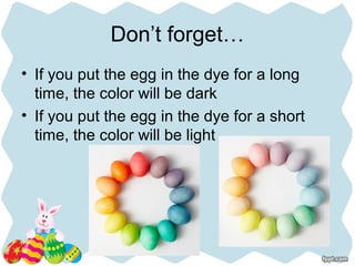 Dyeing easter eggs | PPT