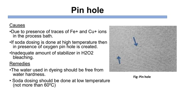 Dyeing fault causes and remedies | PPTX