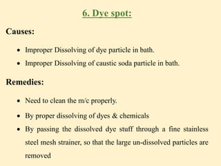 Dyeing Faults & Remedies | PPT
