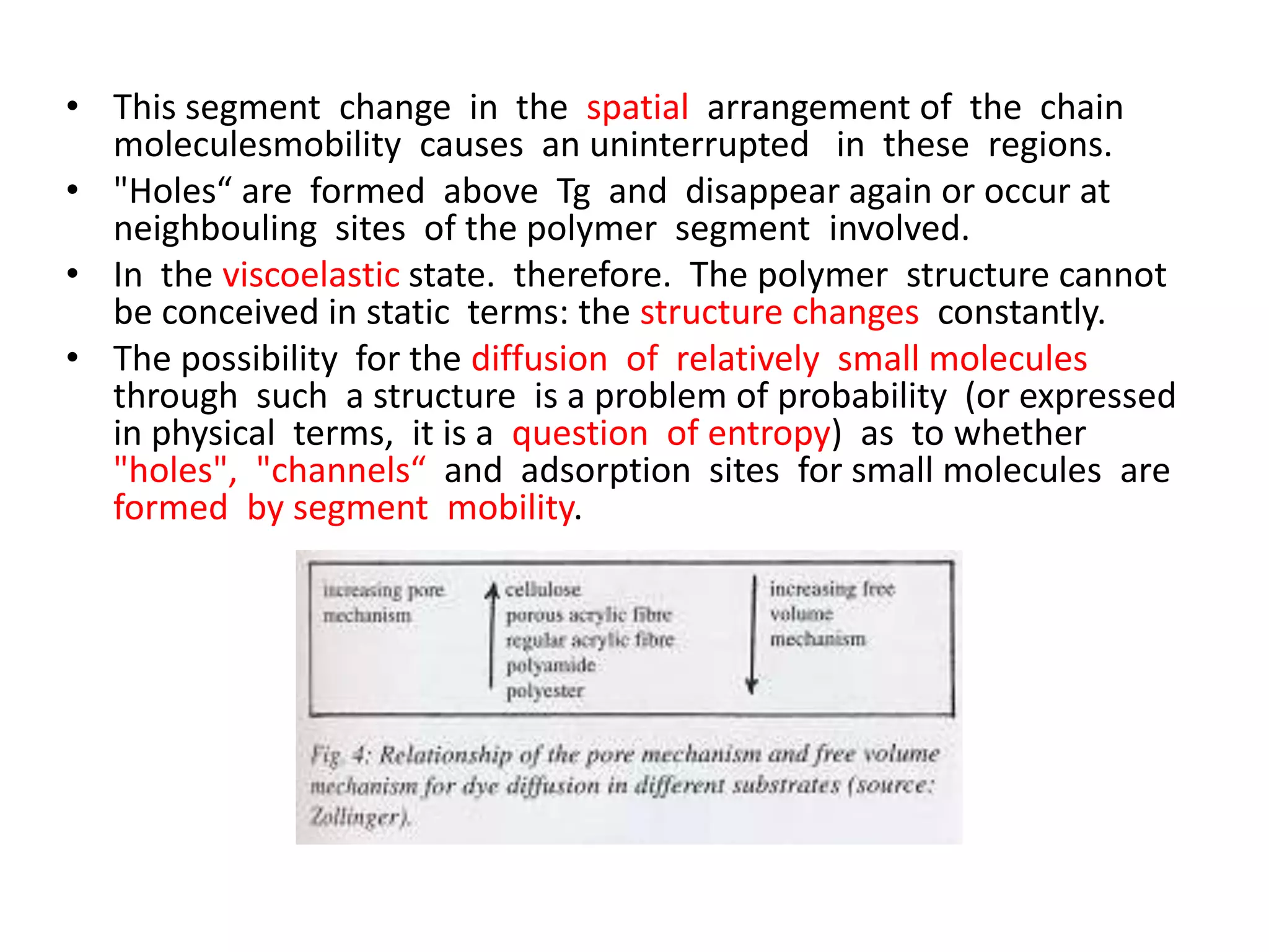 Dyeing kinetics, (diffusion, pore model, free volume model) | PPTX