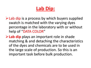 Dyeing lab | PPTX