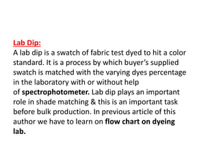 Dyeing lab | PPTX