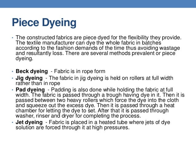 Dyeing lecture