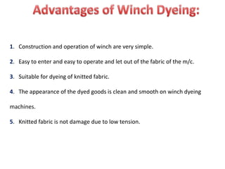 Knit Dyeing Machines | PPTX | Needlework | Arts and Crafts