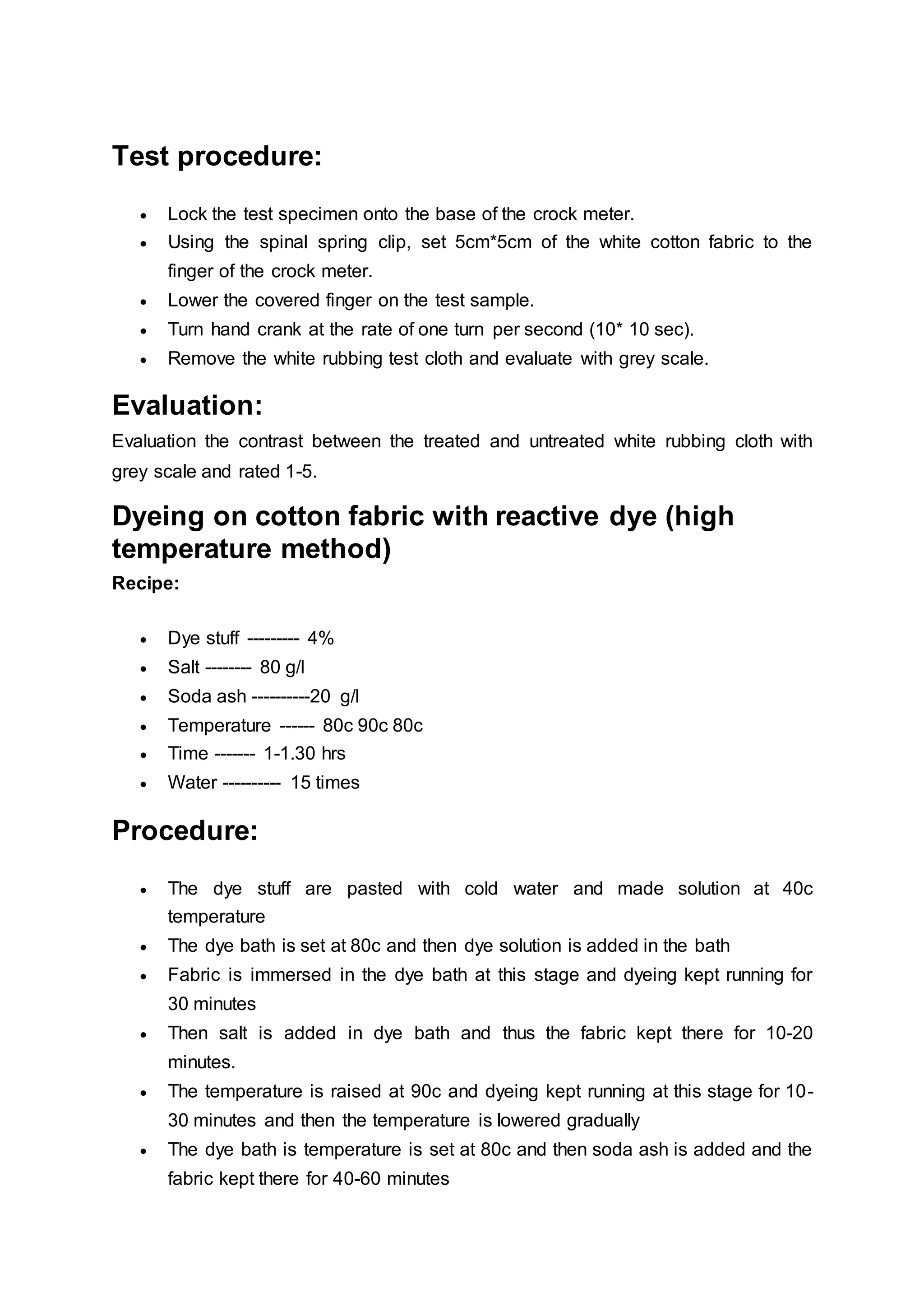 Dyeing methods | DOCX