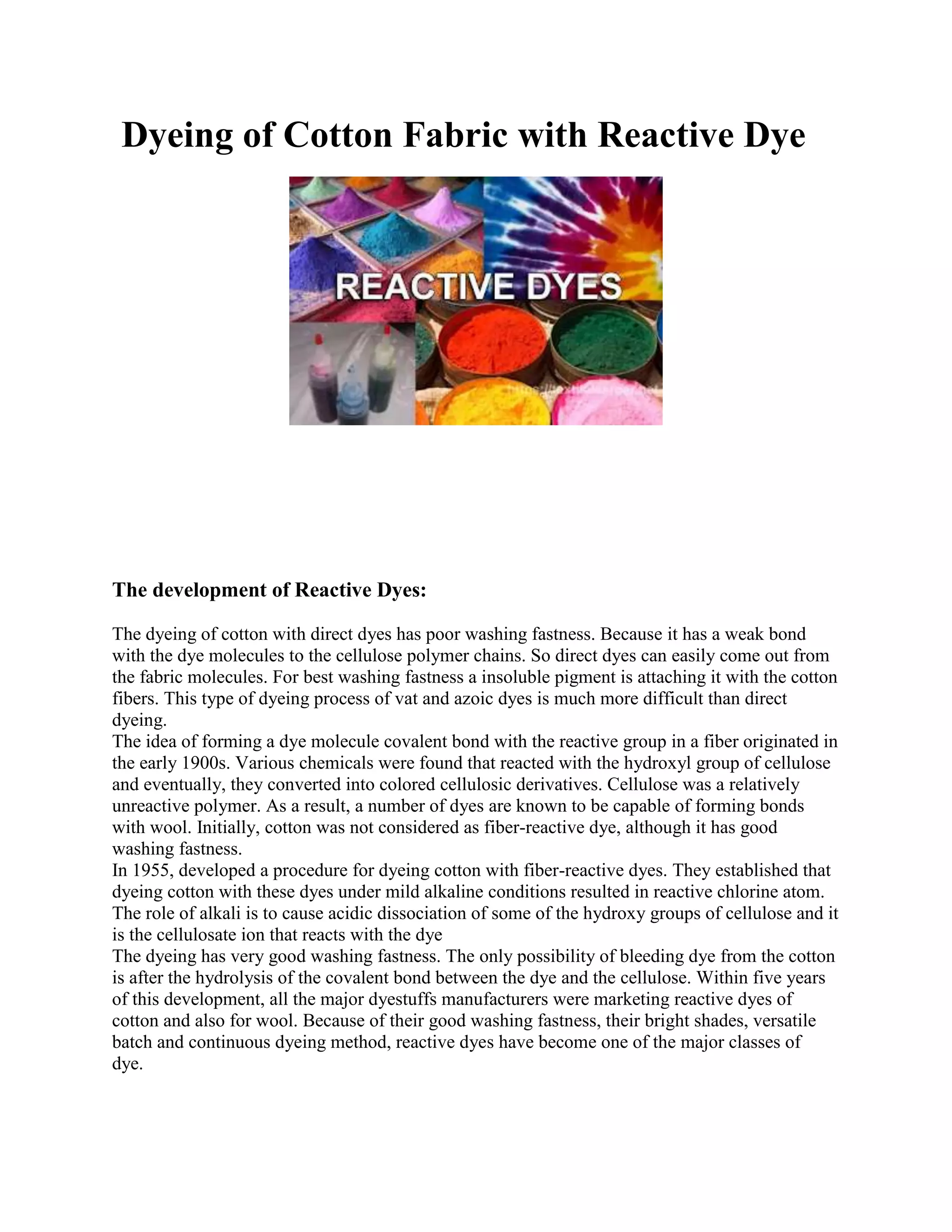 Dyeing of Cotton Fabric with Reactive Dye.docx