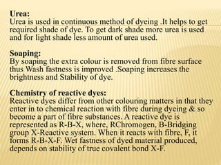Dyeing of cotton with reactive dye | PPTX