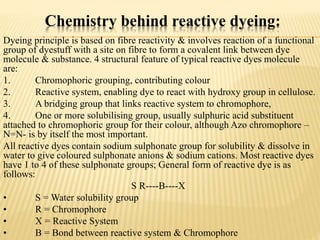 Dyeing of cotton with reactive dye | PPTX
