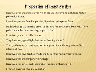 Dyeing of cotton with reactive dye | PPTX