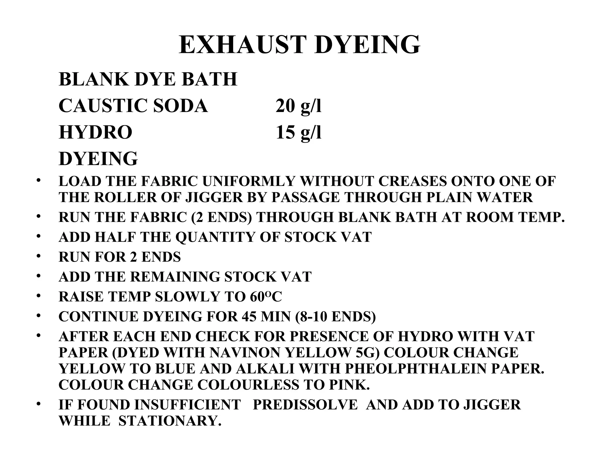 Dyeing of cotton with vat dyes | PPT