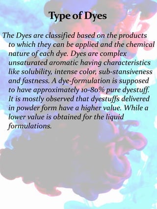 Dyeing of fabrics | PPTX