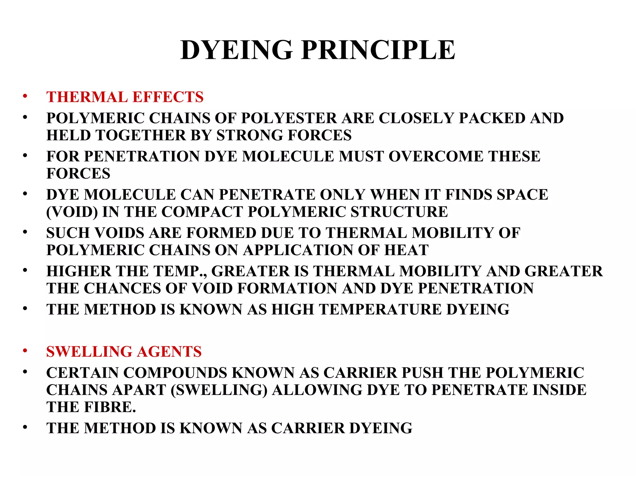 Dyeing of polyester | PPT