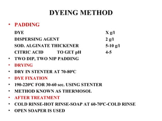 Dyeing of polyester | PPT