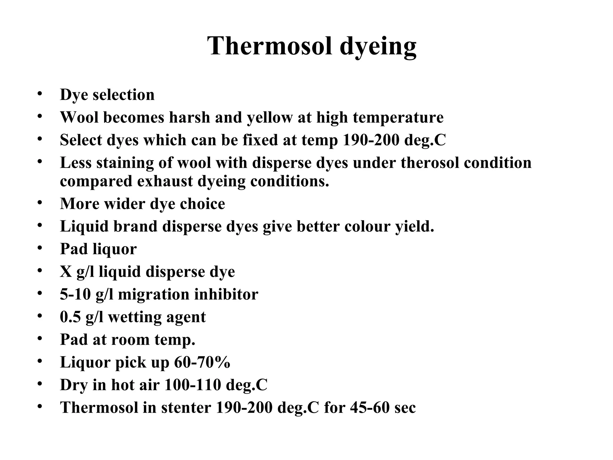 Dyeing of polyester wool blends | PPT