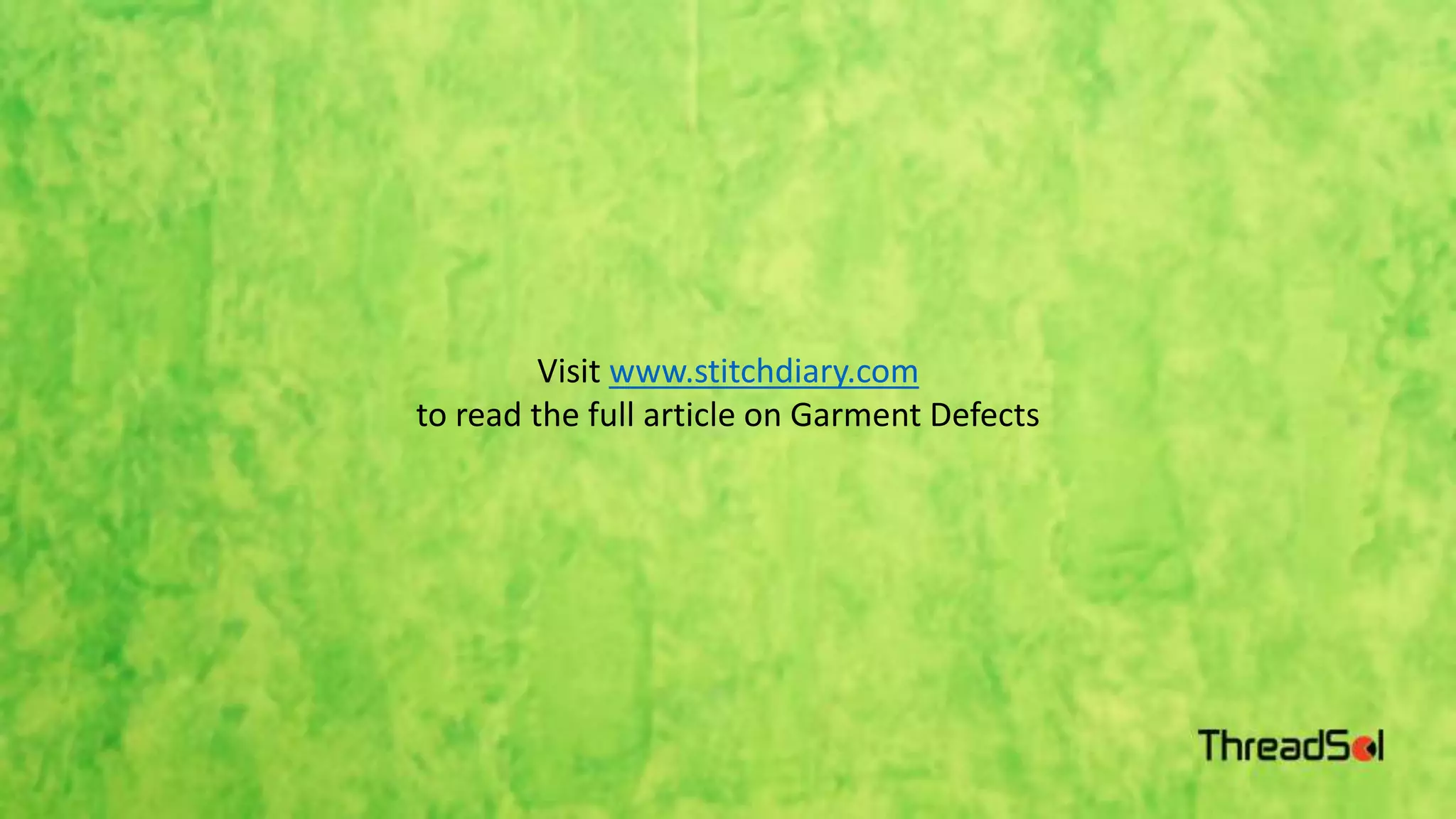 How dyeing & printing defects spoil your garment? | PPT