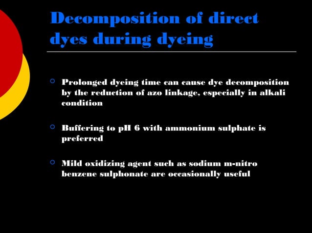 dyeing with direct dyes | PPT