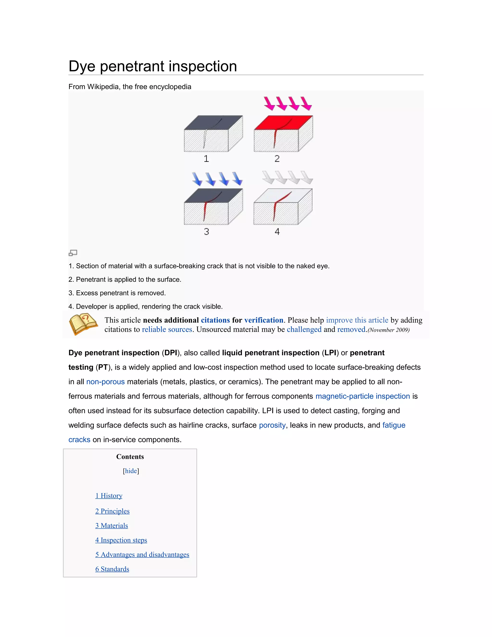 Dye penetrant inspection | DOC