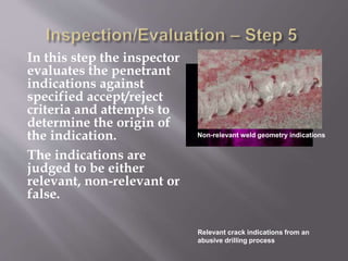 Dye penetrant inspection .....NDT